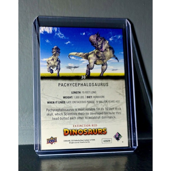 Other | 215 Upper Deck Dinosaurs Pachycephalosaurus Extinction Red ...